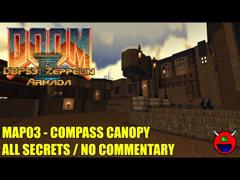 Doom 2: DBP59: Zeppelin Armada - MAP03 Compass Canopy - All Secrets No Commentary