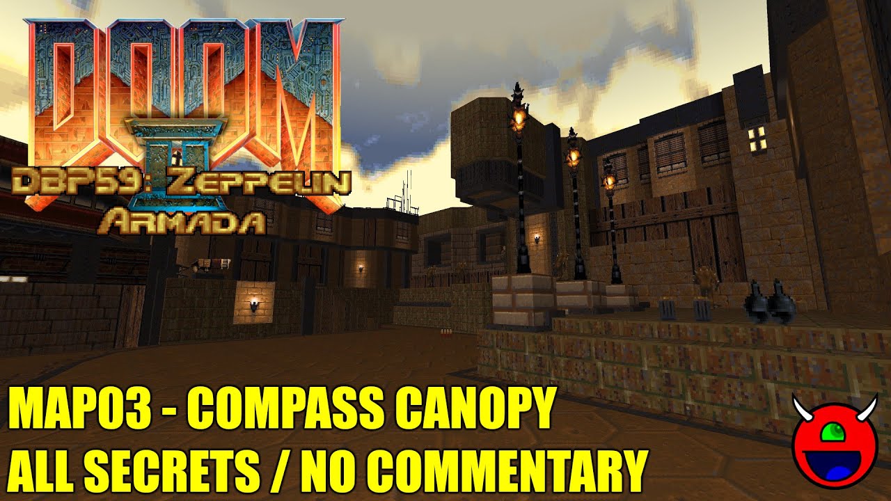 Doom 2: DBP59: Zeppelin Armada - MAP03 Compass Canopy - All Secrets No ...
