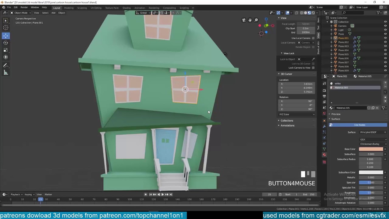 making a cartoon house in blender 2 8 from start to finish - YouTube