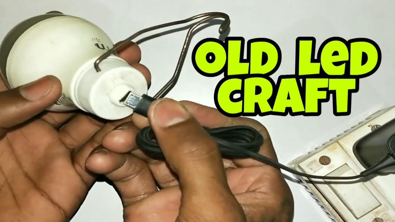 Wast led bulb craft ideas make new USB led light use old led light /ks ...