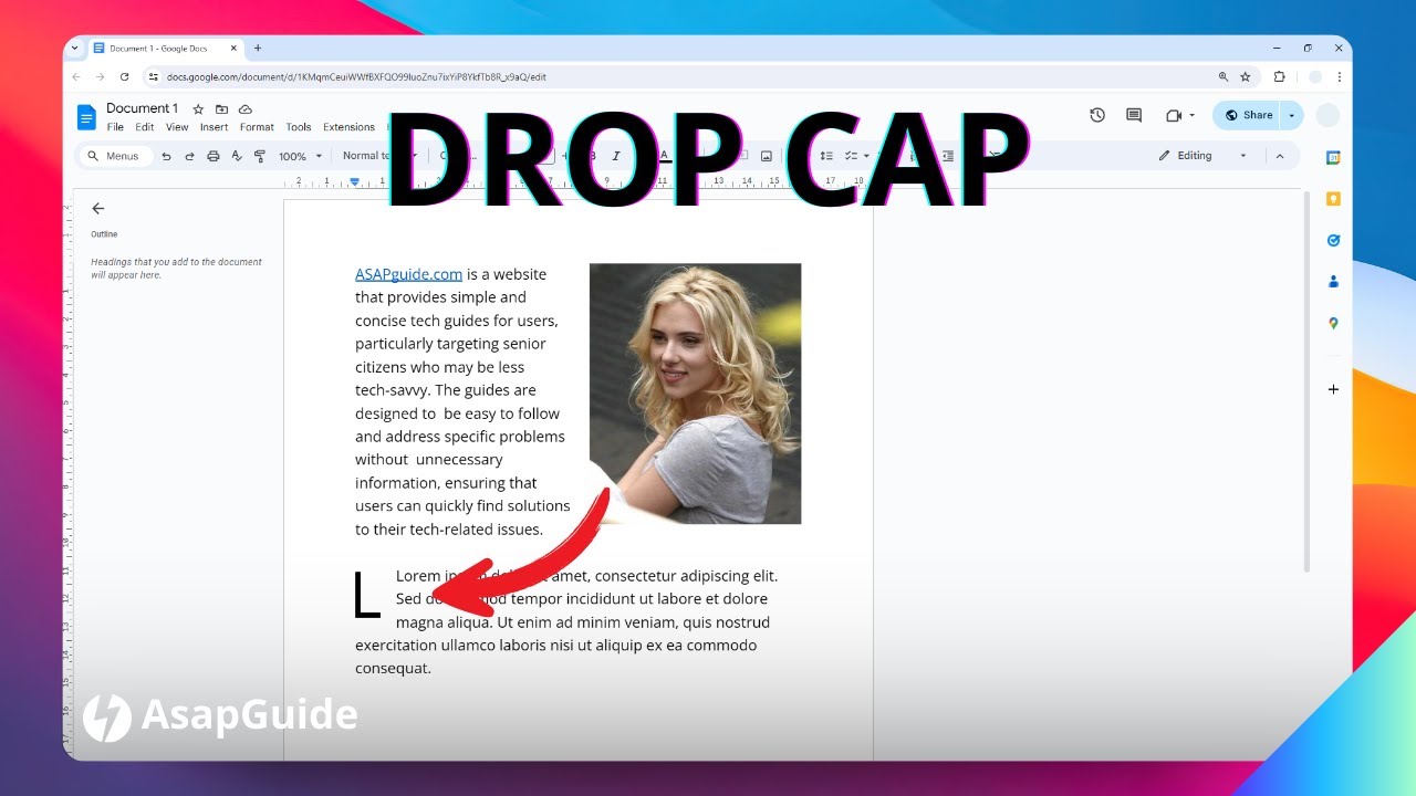 How to Create a Drop Cap in Google Docs in Few Minutes - YouTube