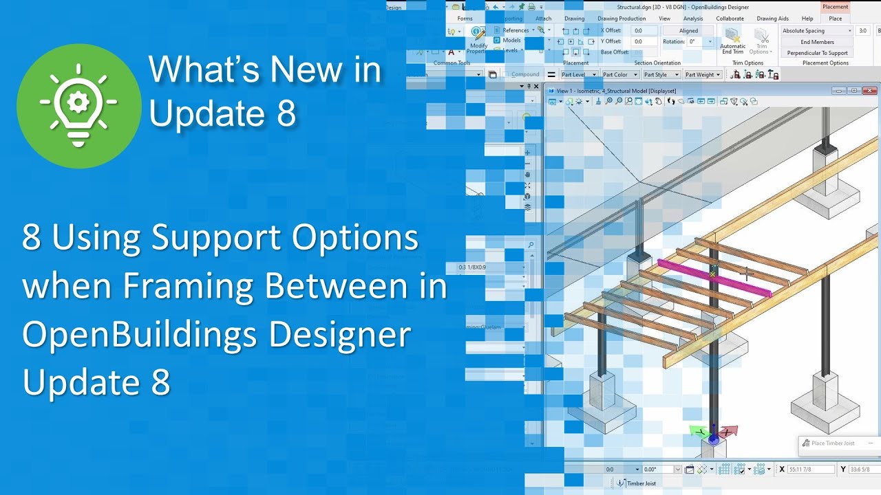 08 Using Support Options when Framing Between in OpenBuildings Designer ...