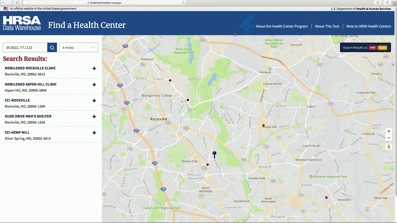 HRSA Data Warehouse: Find a Health Center Locator Tool - YouTube