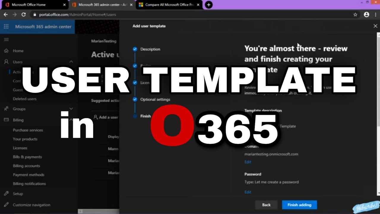 Create A User Template In Office 365 YouTube Create A User Template In Office 365 YouTube