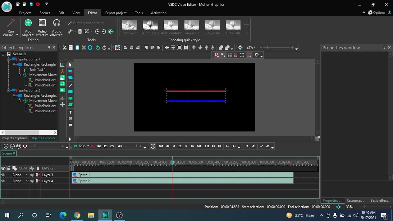MOTION GRAPHICS TEMPLATES creating on VSDC - YouTube