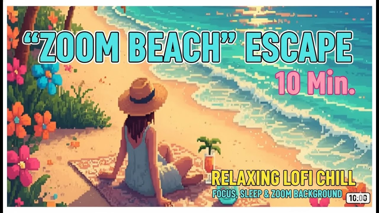 Zoom Beach" Escape | Relaxing Lofi Chill for Focus, Sleep & Zoom ...