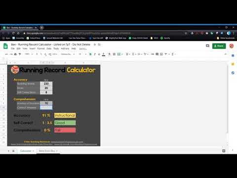 Running Record Calculator - YouTube