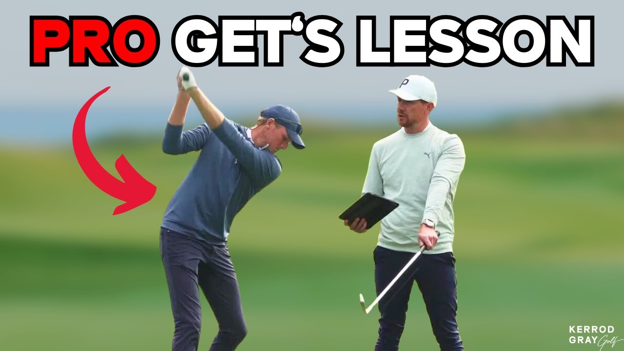 Pro Golfer Gets a LIVE LESSON - YouTube