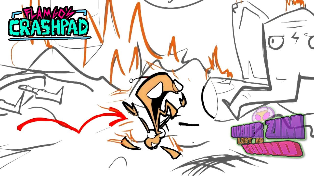 GIR ON FIRE || Invader ZIM Lost and Found STORYBOARD - YouTube