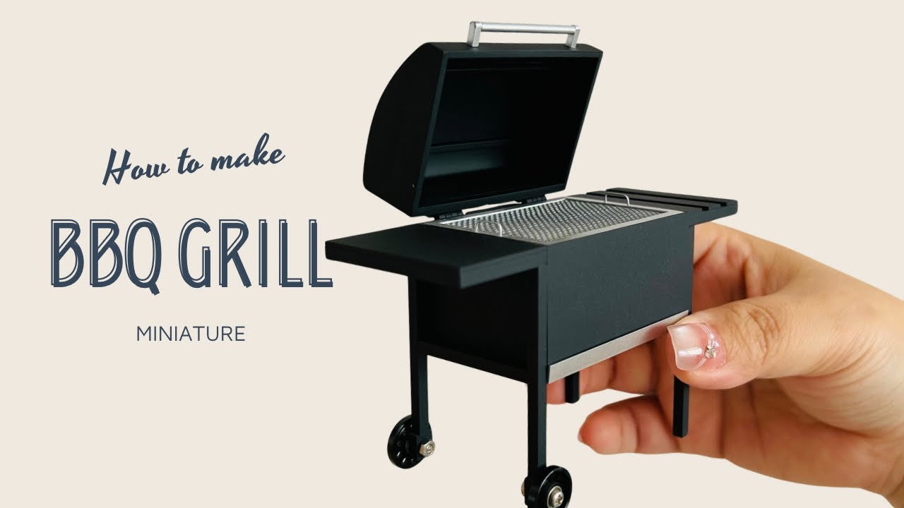 Making a tiny miniature BBQ Grill - YouTube