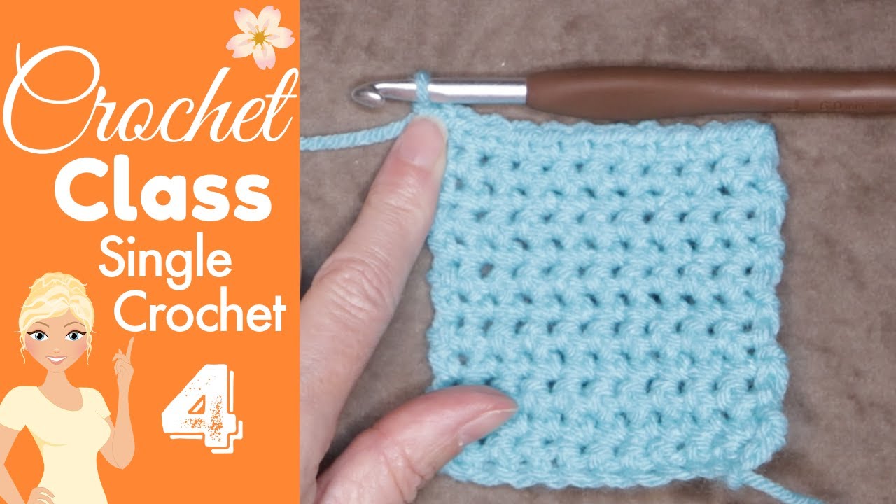 Single Crochet Stitch Tutorial 🧶 How to Crochet for Beginners 🐌 Slow ...