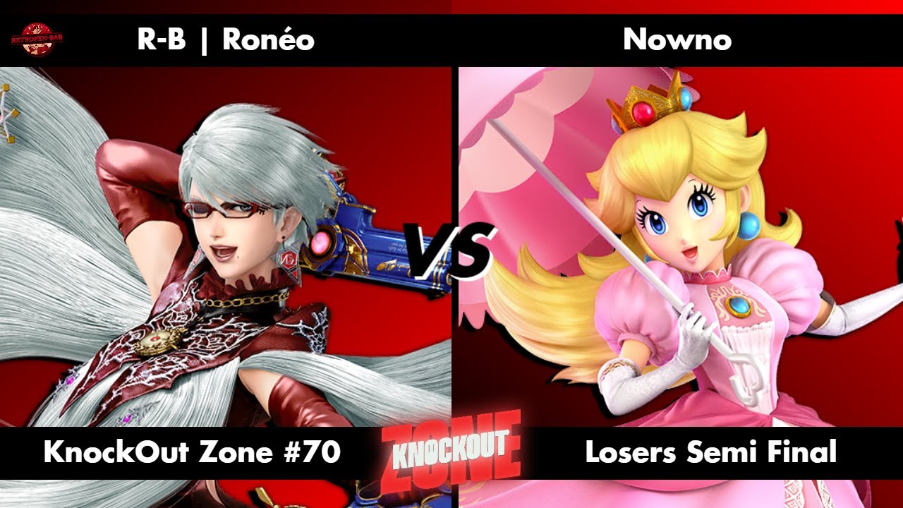 KnockOut Zone #70 - SSBU Losers Semi Final - Ronéo (Bayonetta) vs Nowno (Peach) - YouTube