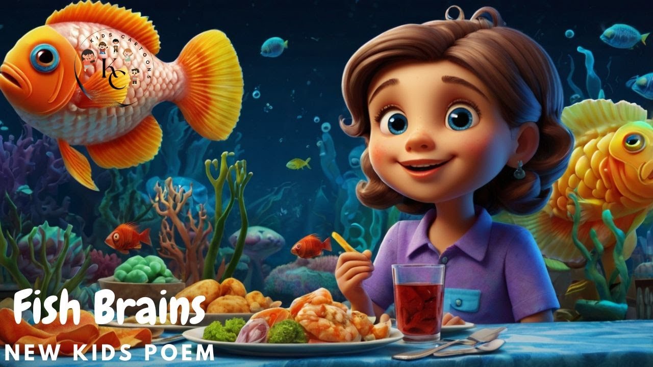 KIDS CARTOONS, KIDS POEMS, KIDS SONGS, Fish Brains New Kids Poem - YouTube
