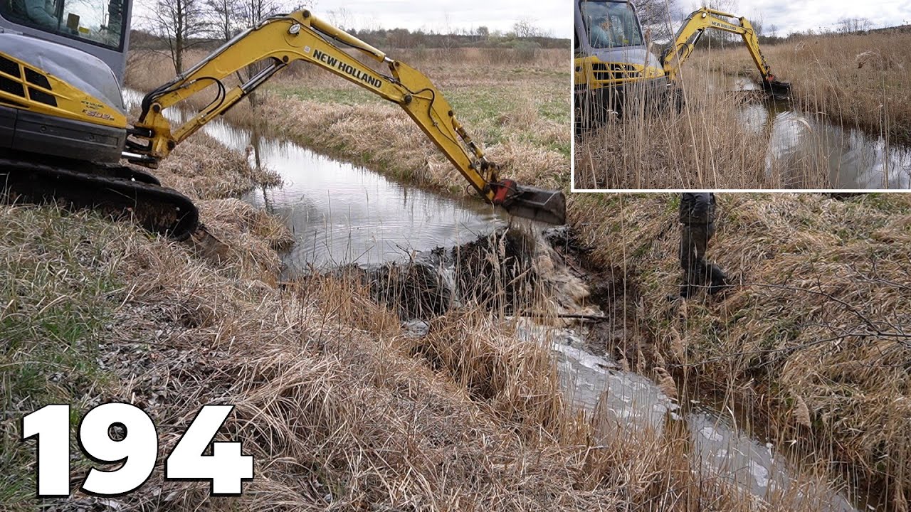 Two Beaver Dams - Beaver Dam Removal With Excavator No.194 - YouTube