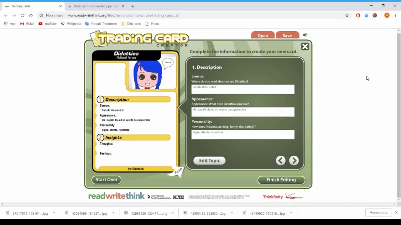 Trading card creator - Dida-tech InForma - YouTube