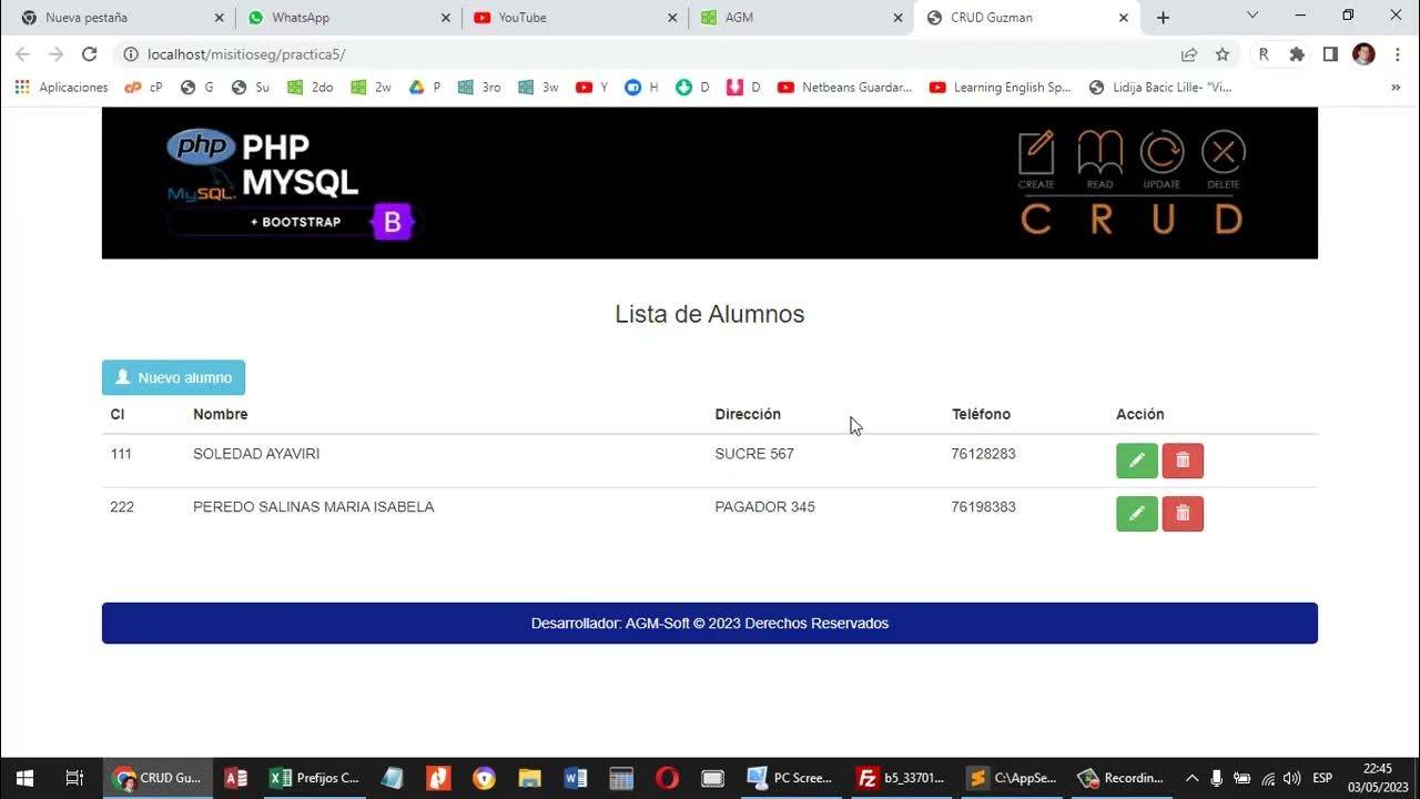 CRUD PHP + AJAX + MYSQL PARTE 3 - YouTube