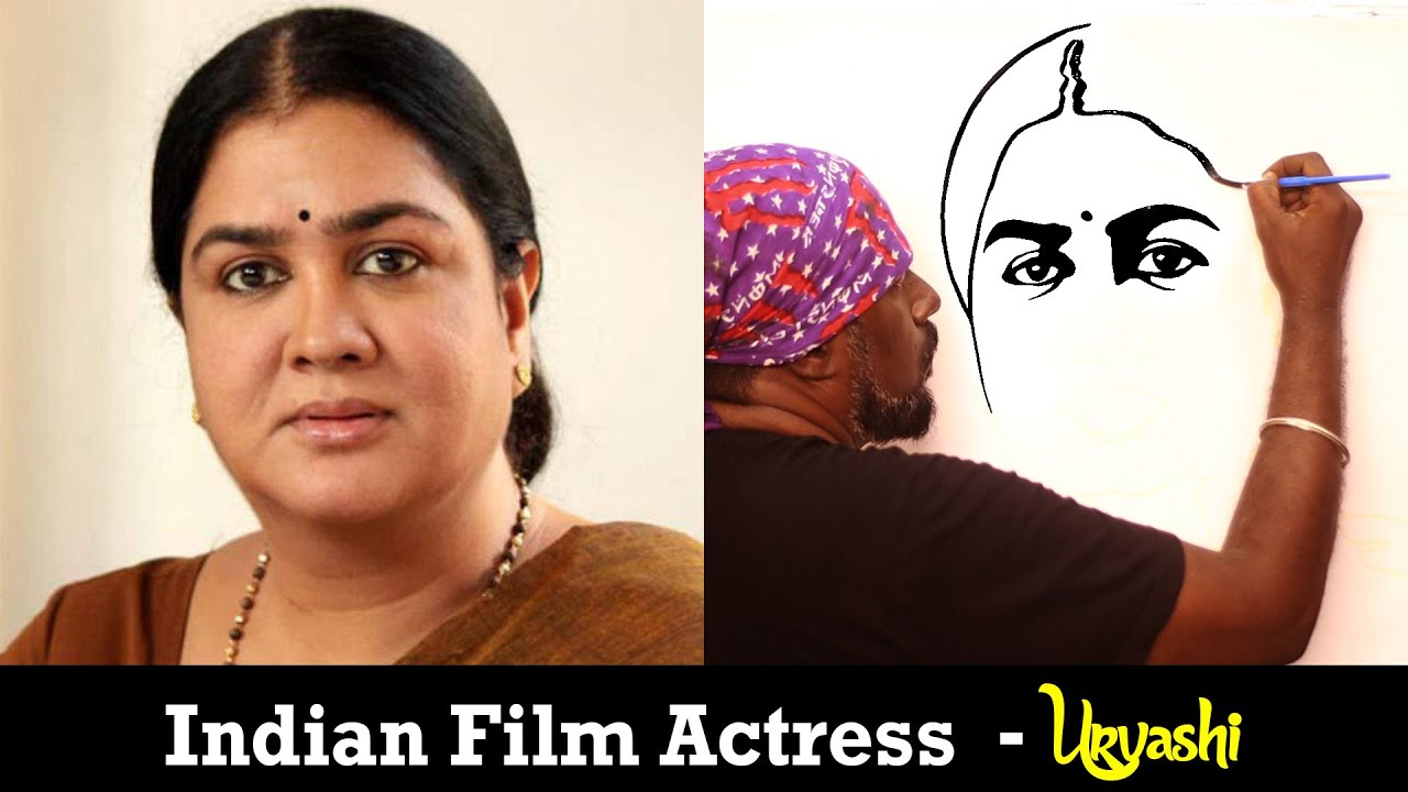 How to Draw Urvasi | Kavitha Ranjini Indian Film actress - Udhaya Speed ...