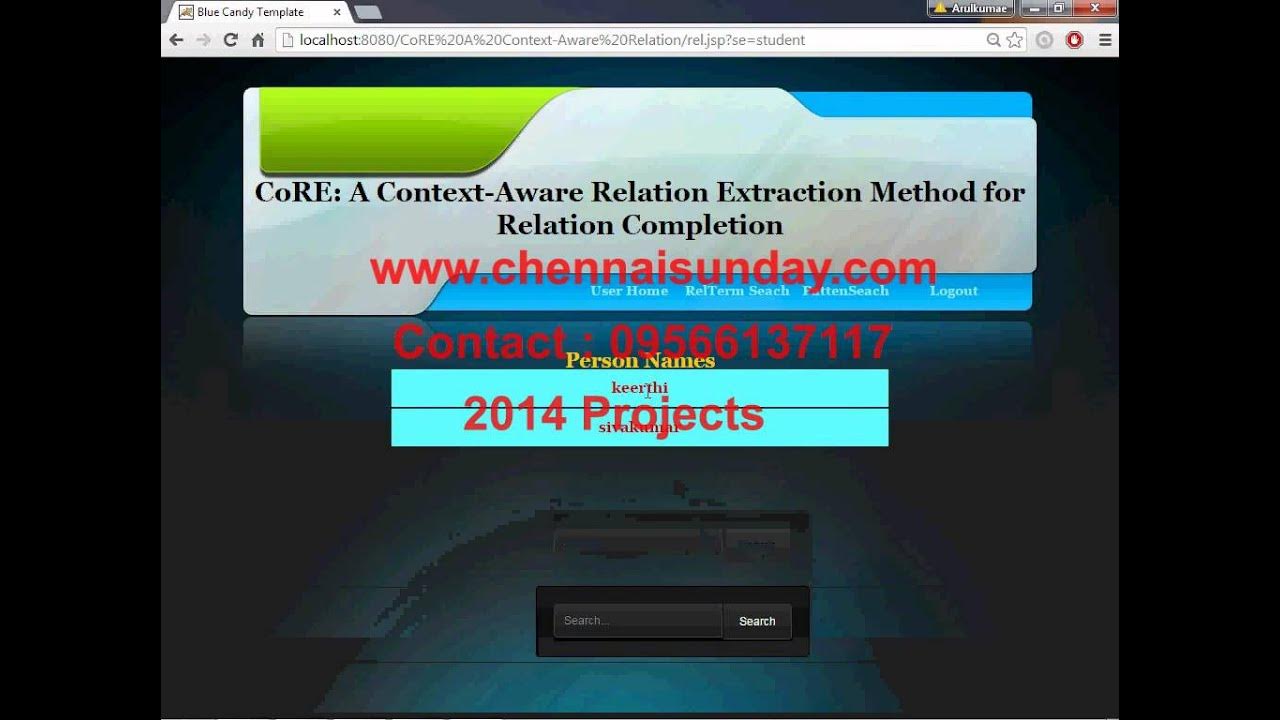 CoRE: A Context Aware Relation Extraction Method for Relation Completion - YouTube