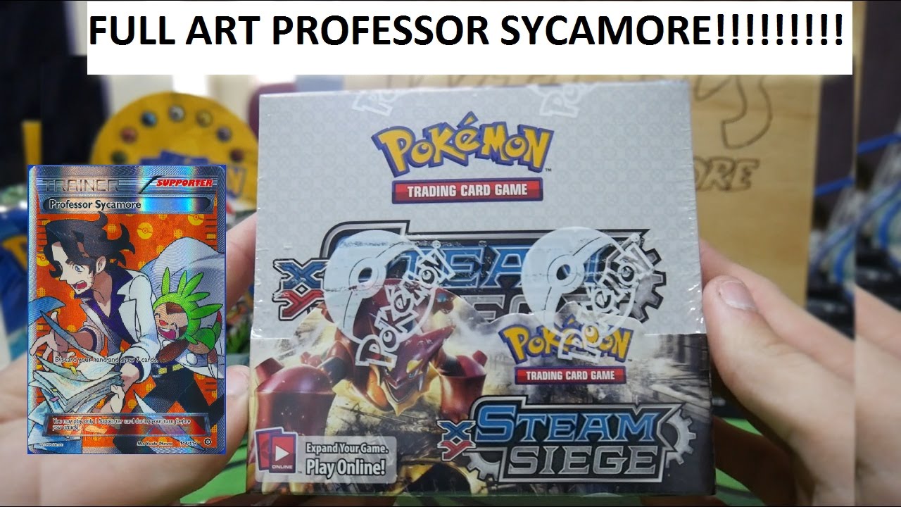 Full Art Professor Sycamore | Pokemon Card | Steam Siege Booster Box ...