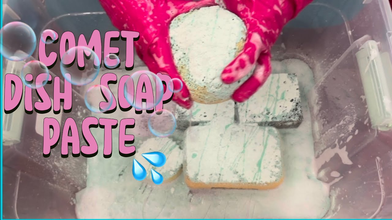 Recycled Paste, Comet & Dish Soap 🫧🫧🫧 Bar Soap 🧼 Rinse 💦💦💦 - YouTube