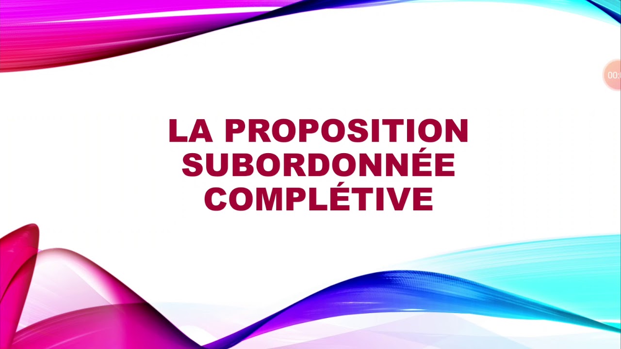La proposition subordonnée conjonctive complètive COD - YouTube