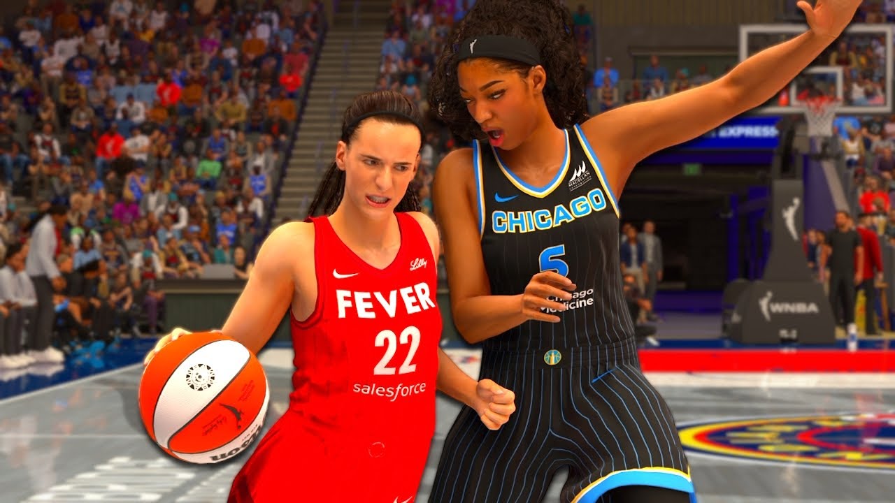NBA 2K25 Caitlin Clark My Career - First Time Facing Angel Reese - YouTube