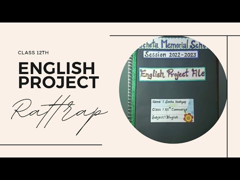 class 12 English project file on The Rattrap - YouTube