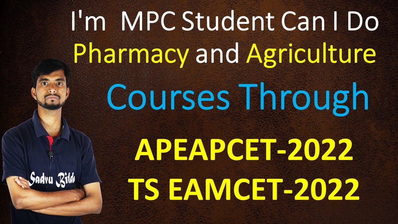 MPC Students Can Do Pharmacy EAMCET|MPC Students Can Do Agri EnggMPC ...