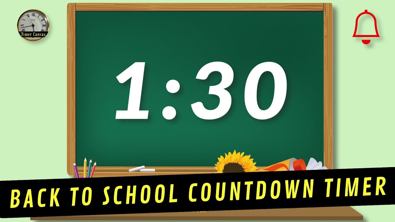 📚 1 Minute 30 Second Timer Countdown | Back-to-School - YouTube