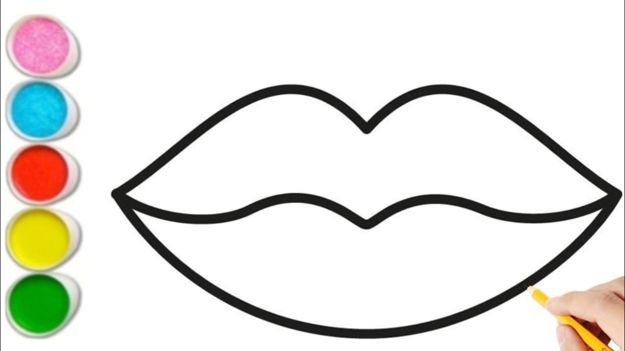 How to draw Colorful Lips | Colorful lipstick drawing painting ...