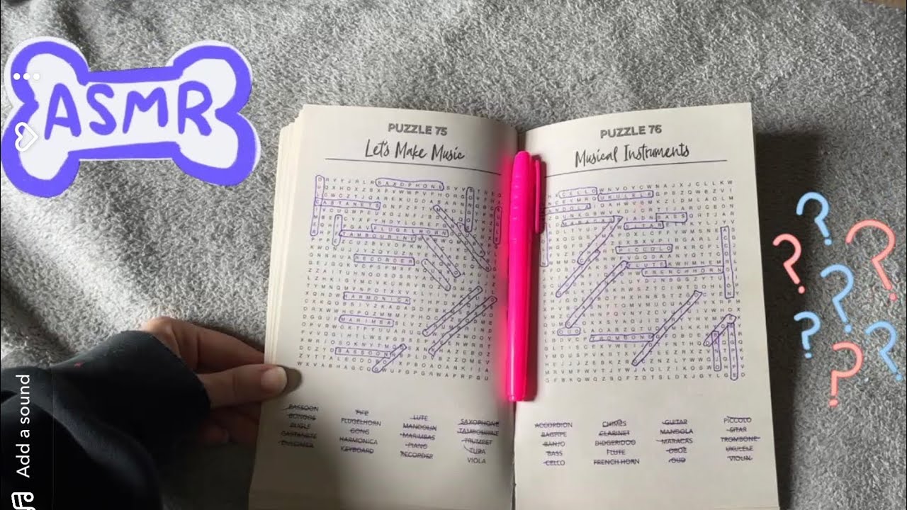 ASMR Word Search You Can Follow Along With 🧠🔎 | Soft Spoken + Relaxing ...