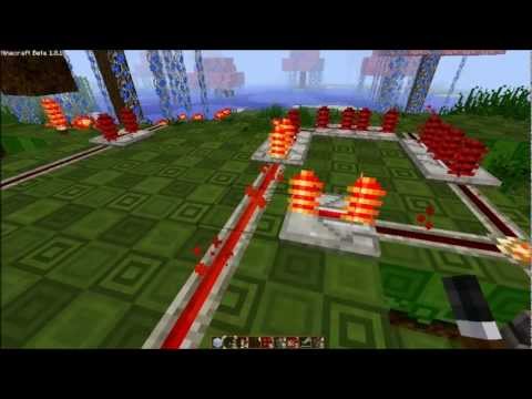 Minecraft Piston Monorail - YouTube