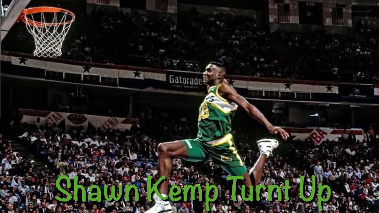 Shawn Kemp Turnt Up Dunks - YouTube