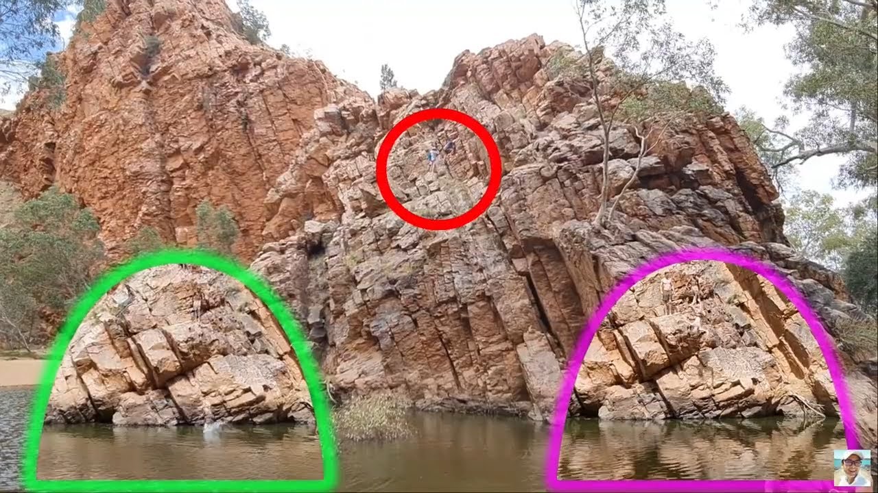 So EXCITED To Watch Them JUMPING From The Rock Yeperenye Emily Gap 😍 ...