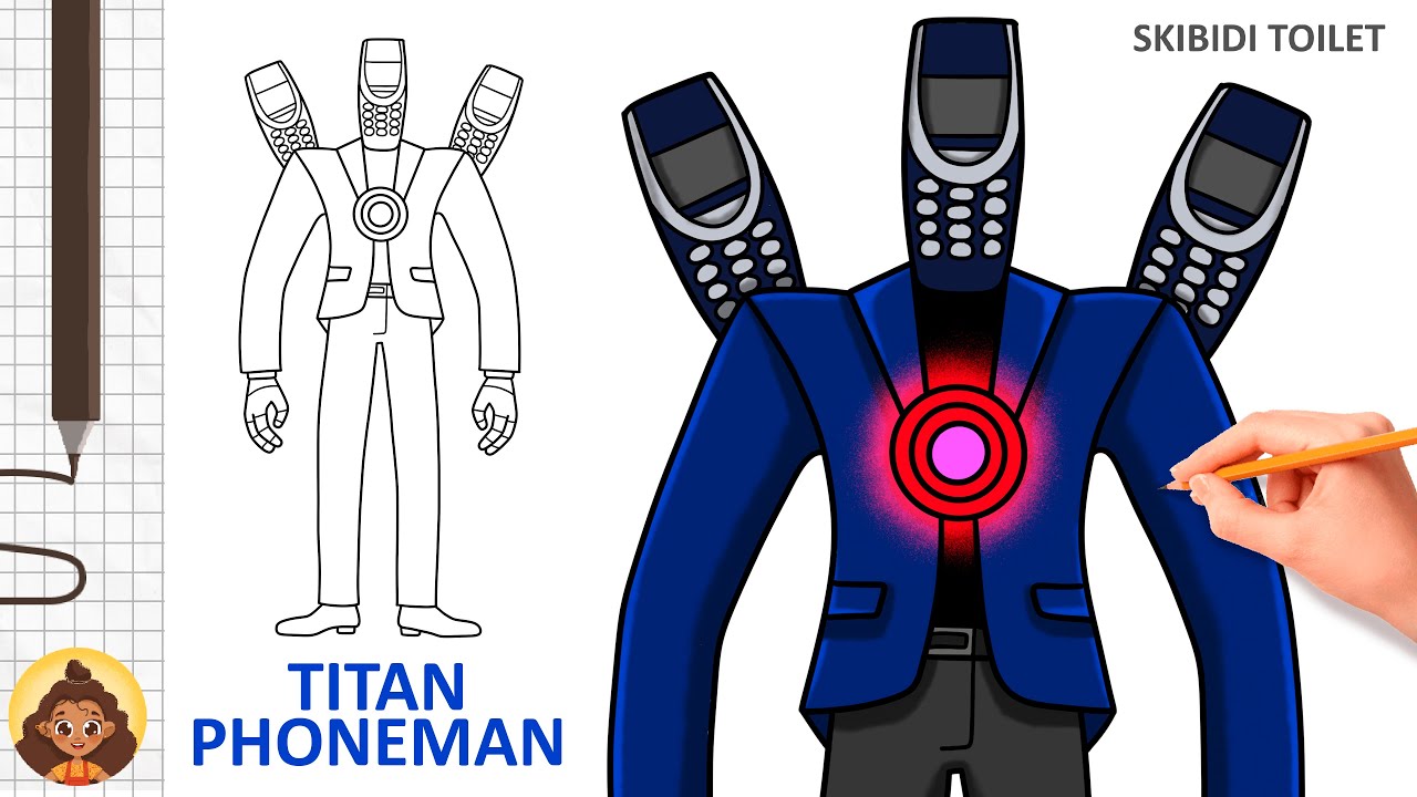 How to Draw Titan Phoneman | from Skibidi Toilet - YouTube