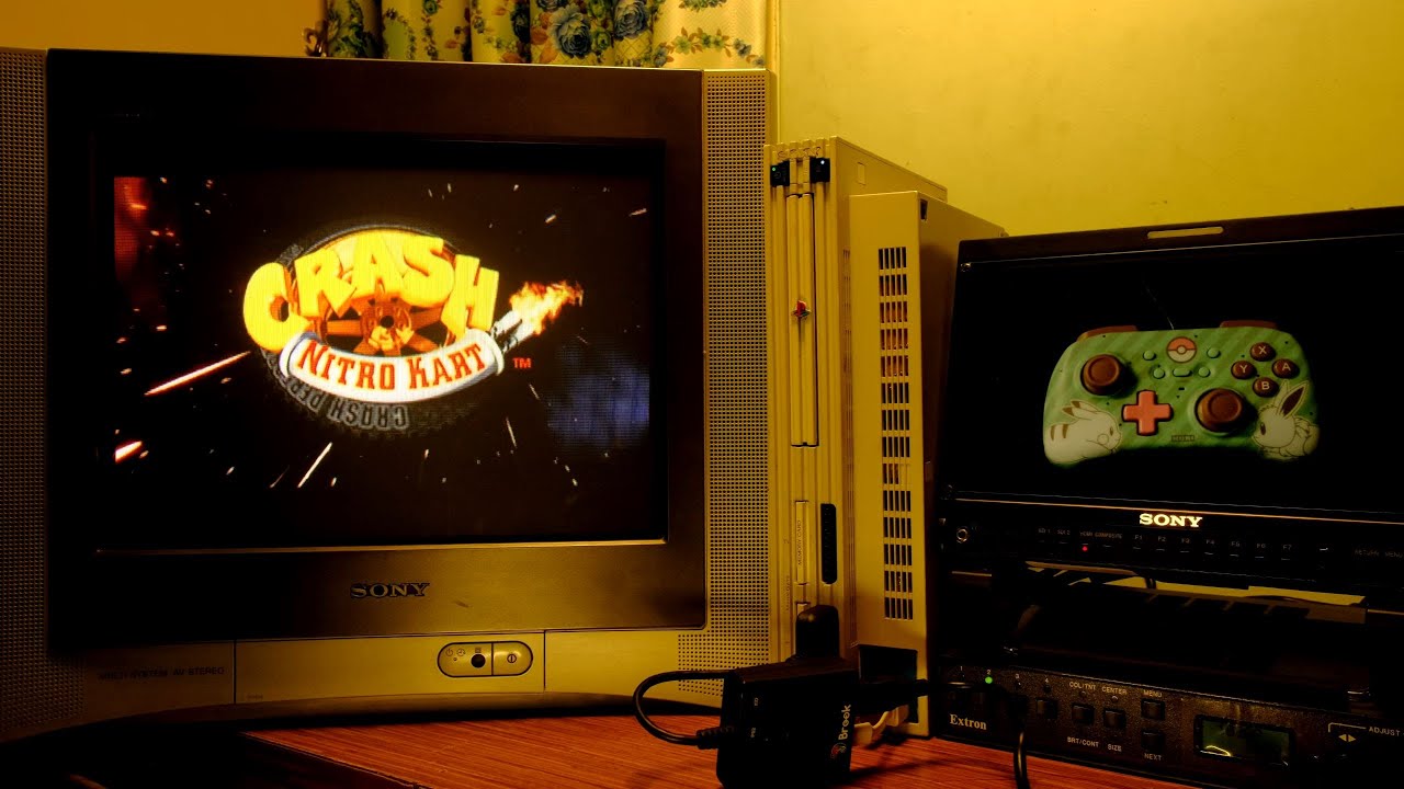 Gaming on CRT | PS2 480i YpBpr | Crash Nitro Kart : Wumpa Cup | Sony 14 ...