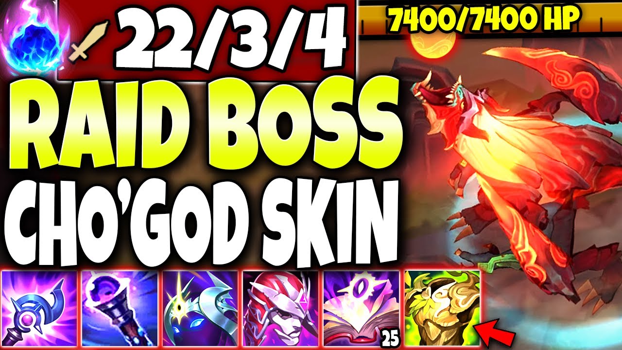 *7400 HP* BIGGEST RAID BOSS CHO'GOD Build EVER🔥 LoL Shan Hai Scrolls ...