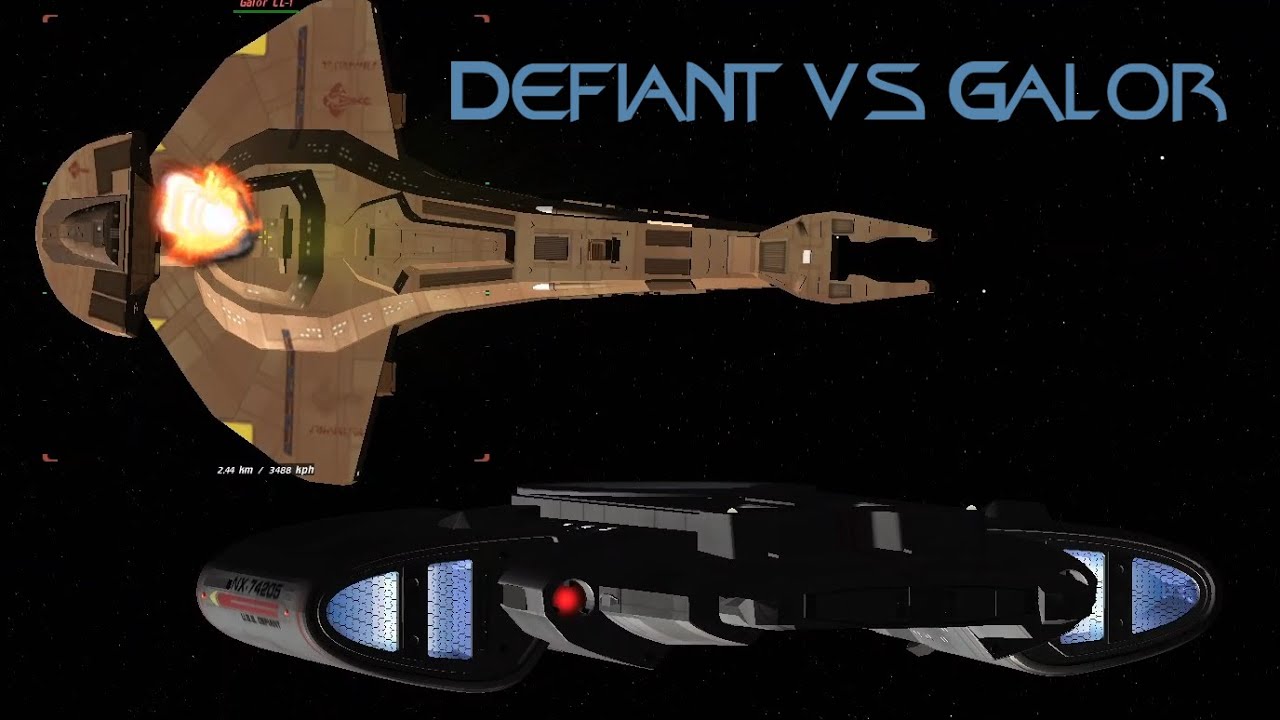 USS Defiant vs Galor Class Both Ways | Star Trek Bridge Commander ...