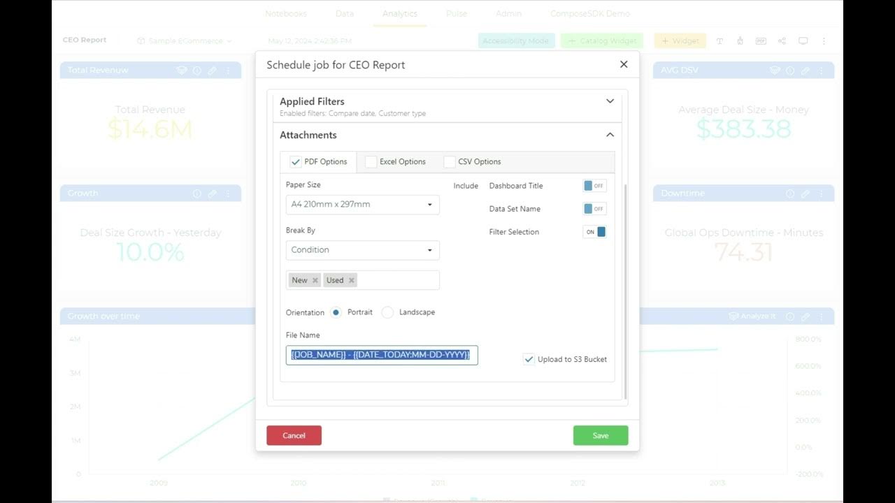 Sisense Tutorials: How to Customize PDF Attachments in Paldi Report Manager - YouTube