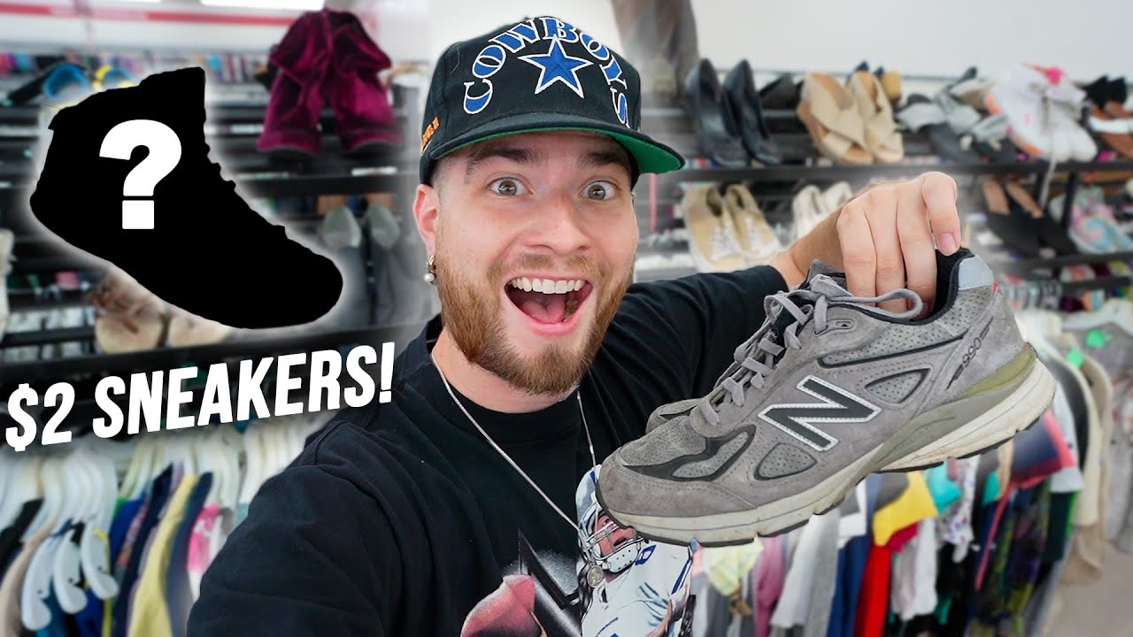 Sneaker Shopping At The Thrift Store! $2 New Balances, Jordans & More ...