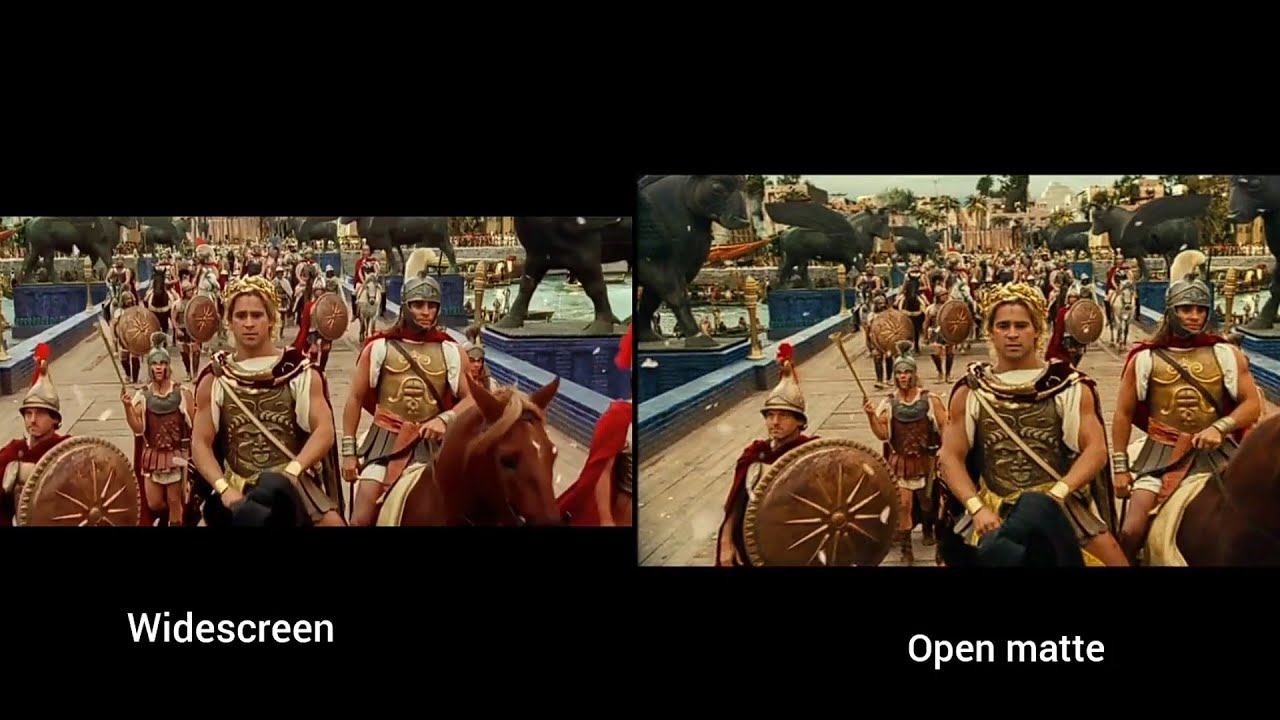 Alexander 2004 widescreen vs open matte aspect ratio comparison ...