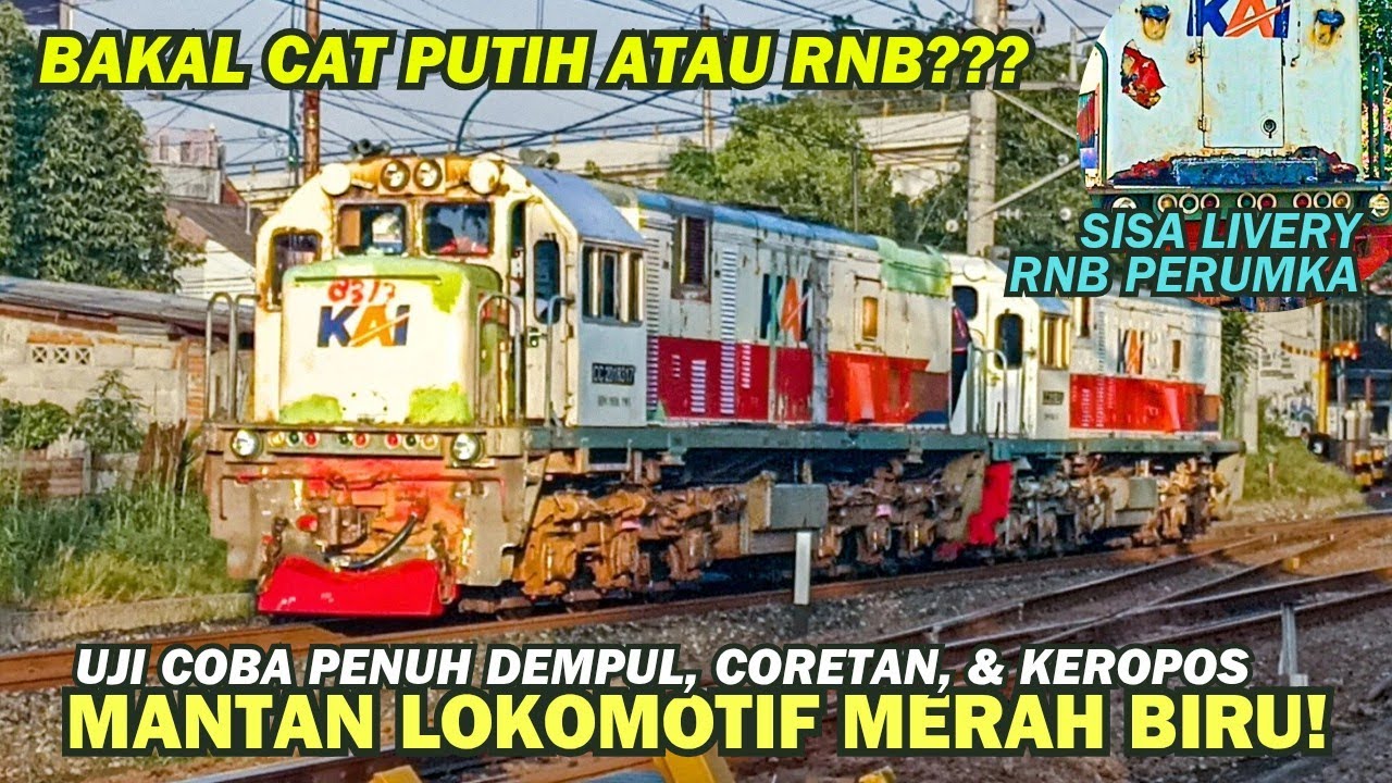 UJICOBA MANTAN LOKOMOTIF MERAH BIRU RNB!! Lokomotif CC 201 Dempulan ...
