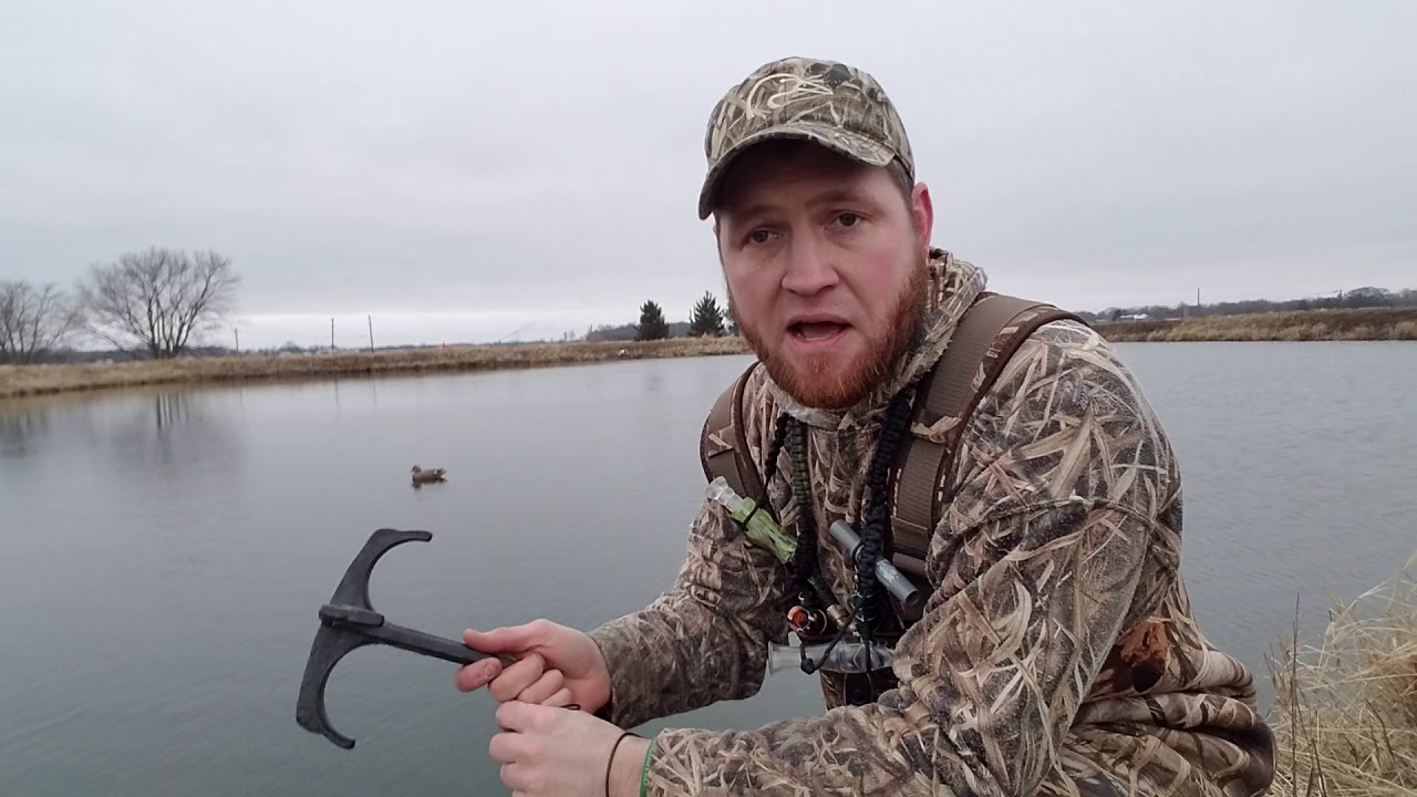 Waterfowl retrieving tool - YouTube