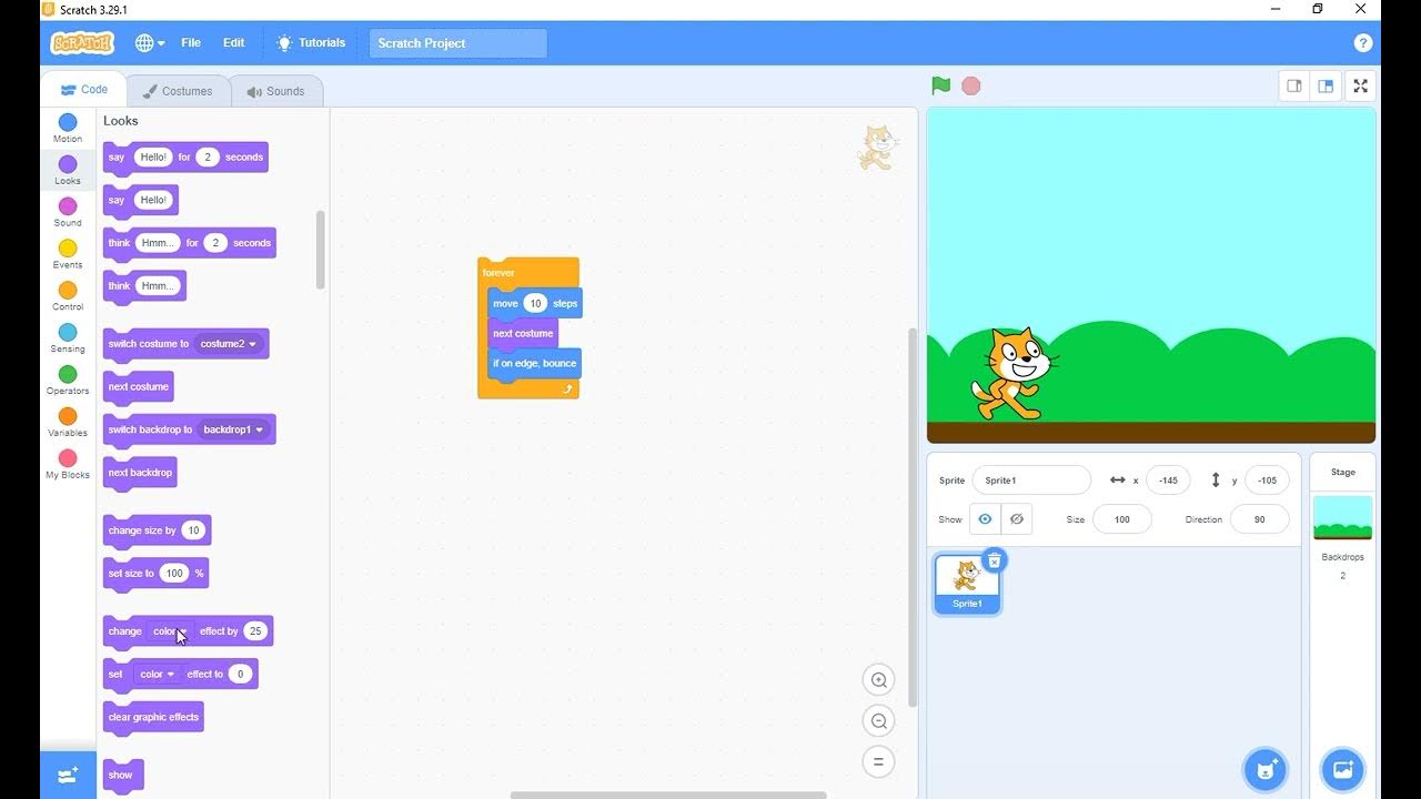 codes to make sprite walk - YouTube