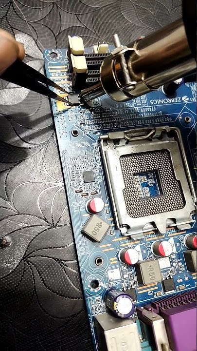 chip level reparing ... desktop motherboard... - YouTube