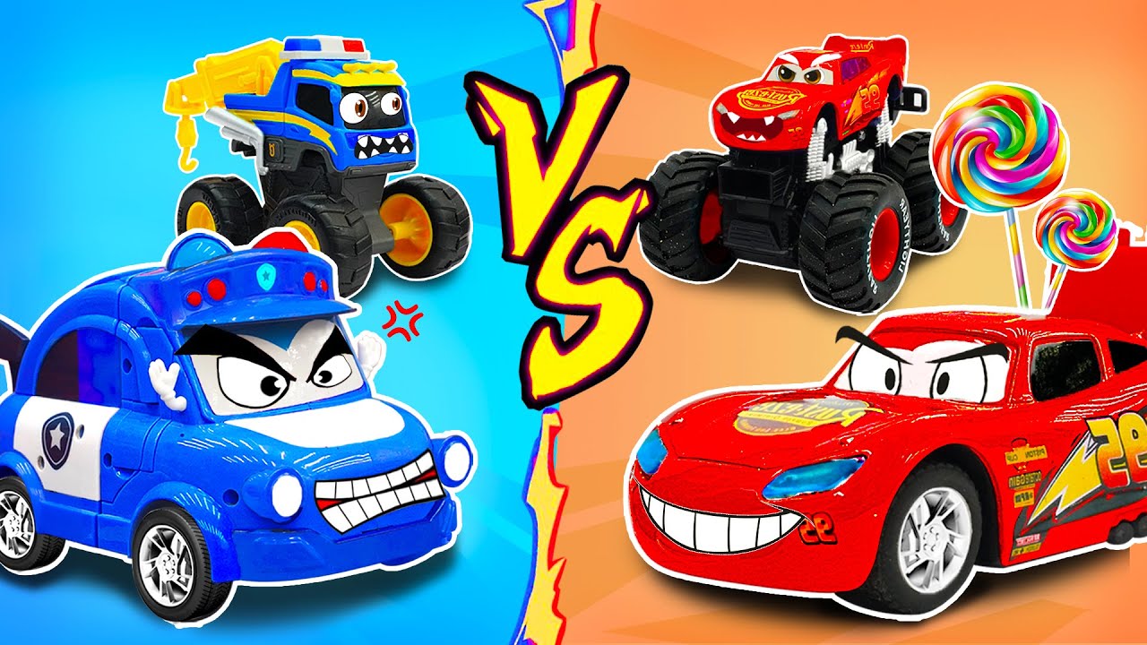 Police Car VS Lightning Mcqueen - Action-Packed Chase to Catch the ...