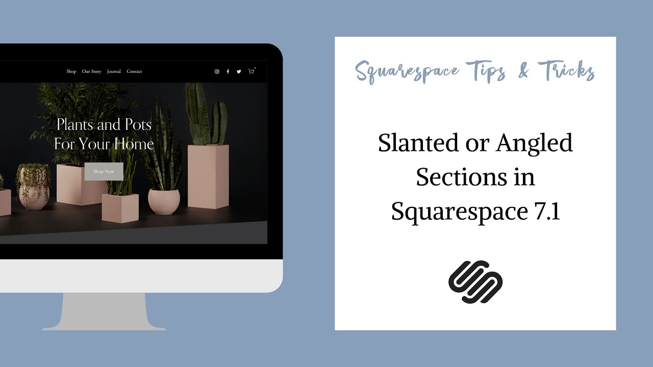 Slanted or Angled Sections | Squarespace 7.1 - YouTube