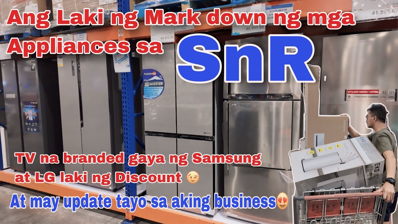 Ang laki ng mark down ng mga appliances sa SNR take note branded pa ito ...
