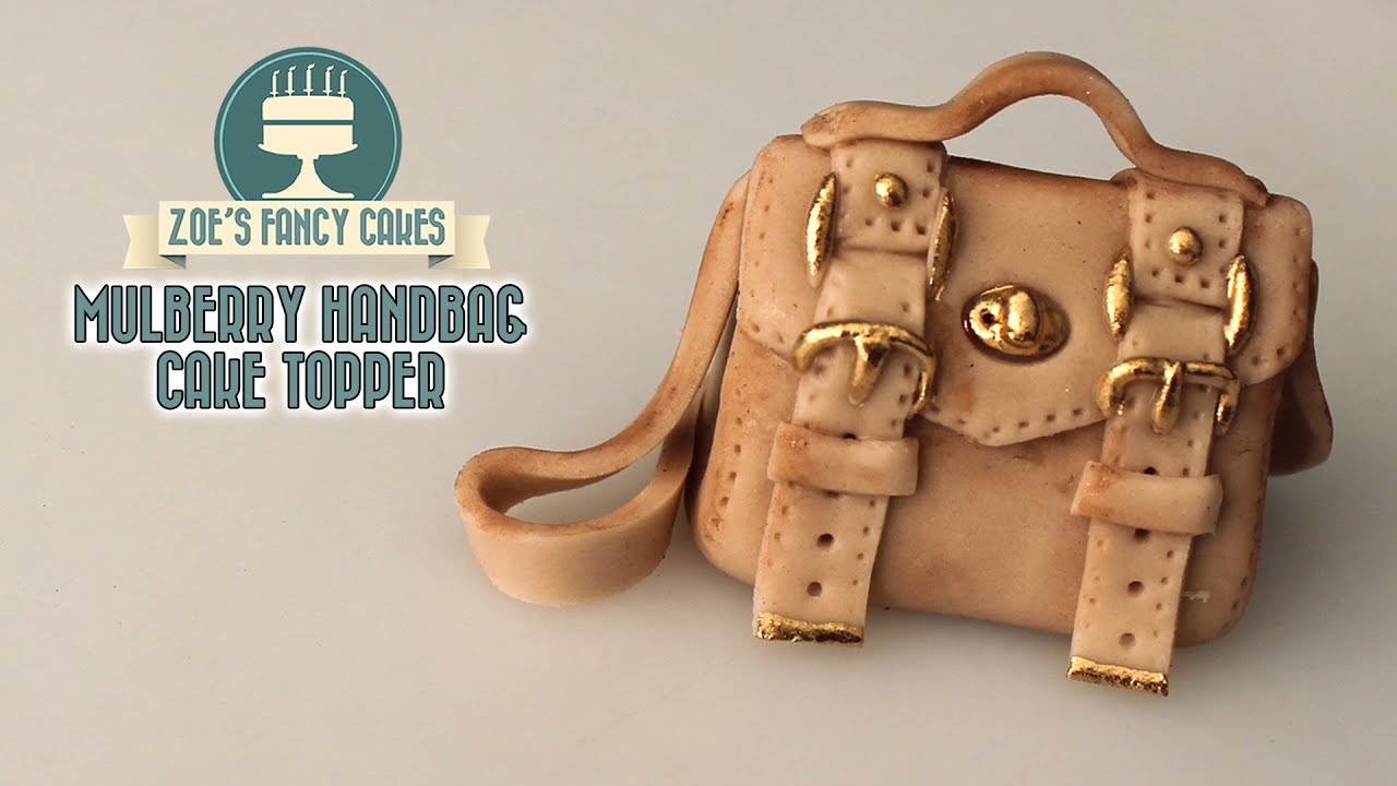 Mini handbag cake topper Mulberry - YouTube