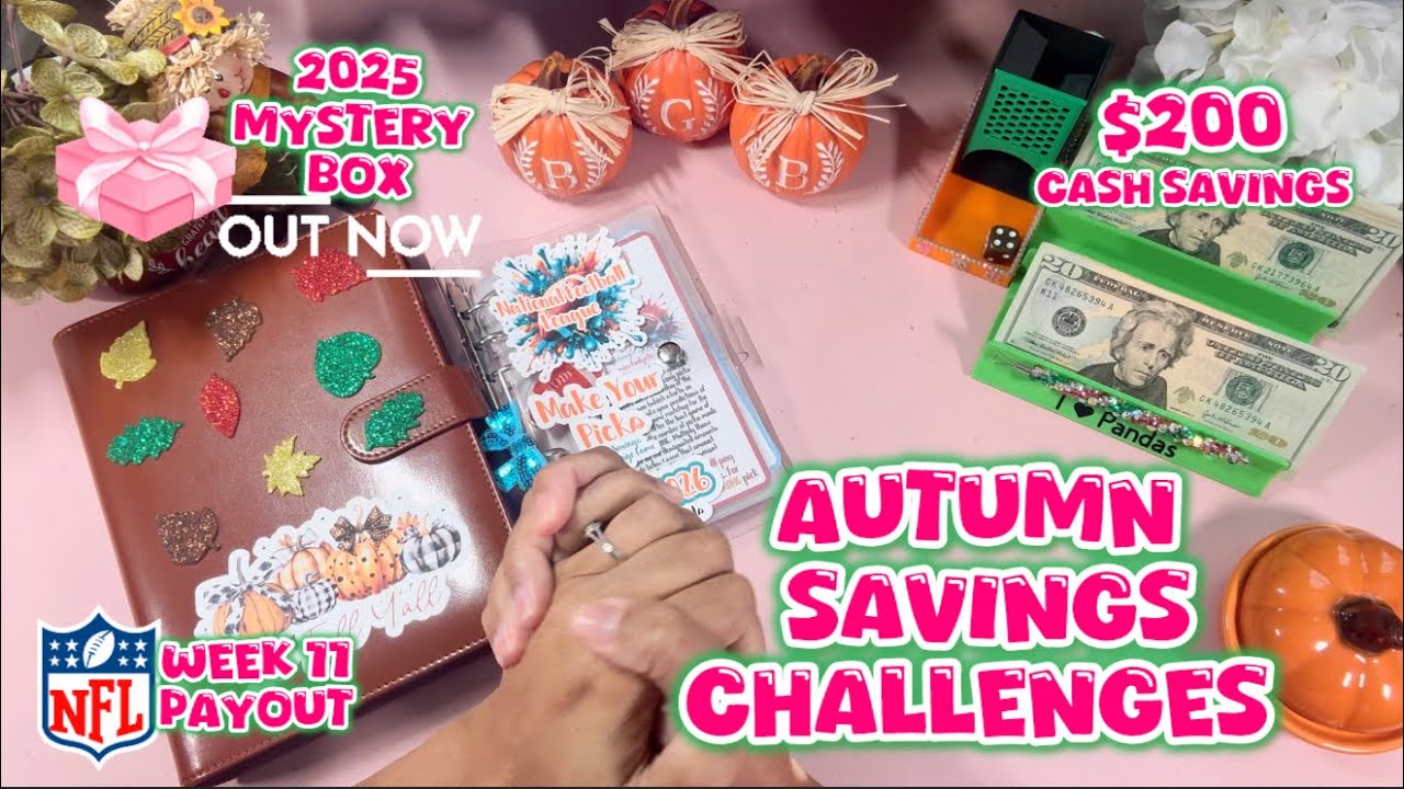 🌺🍂 Autumn Debt Binder 🍂🌺 $200 Cash Savings 🌺 2025 BGB Mystery Box ...